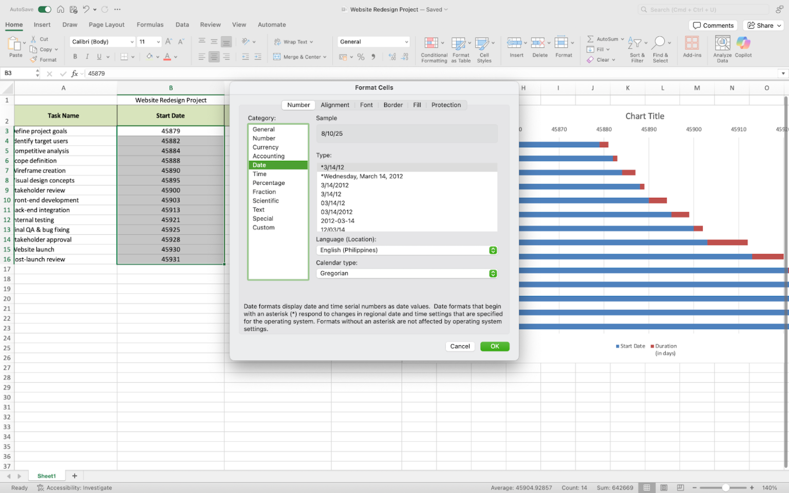 How to Create a Gantt Chart in Excel