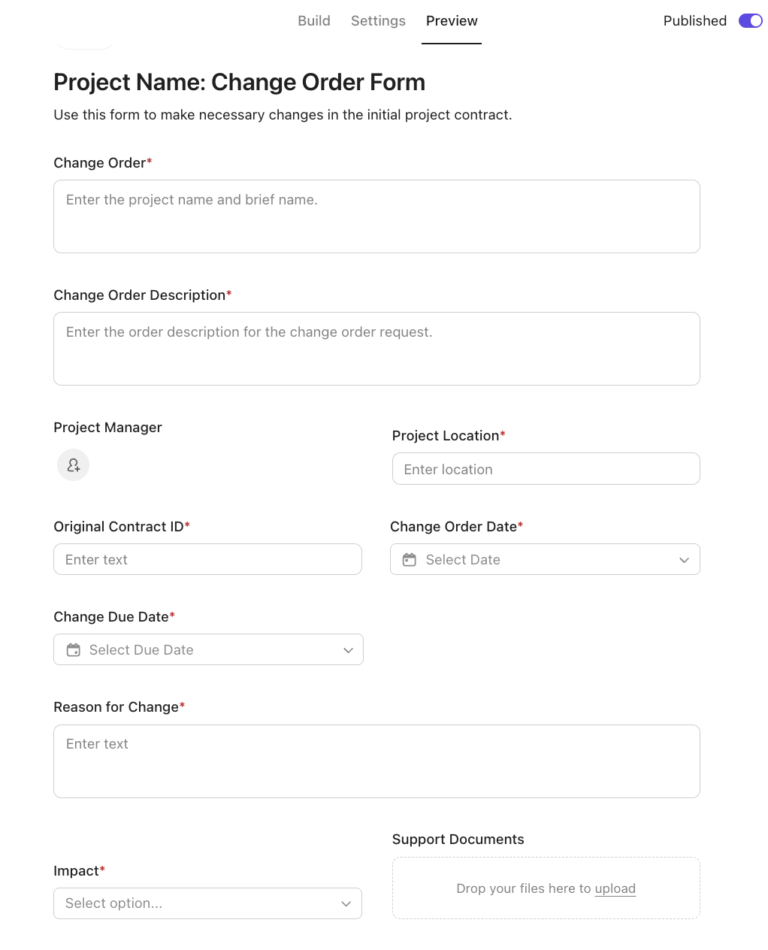 Free Change Order Templates for Construction Projects
